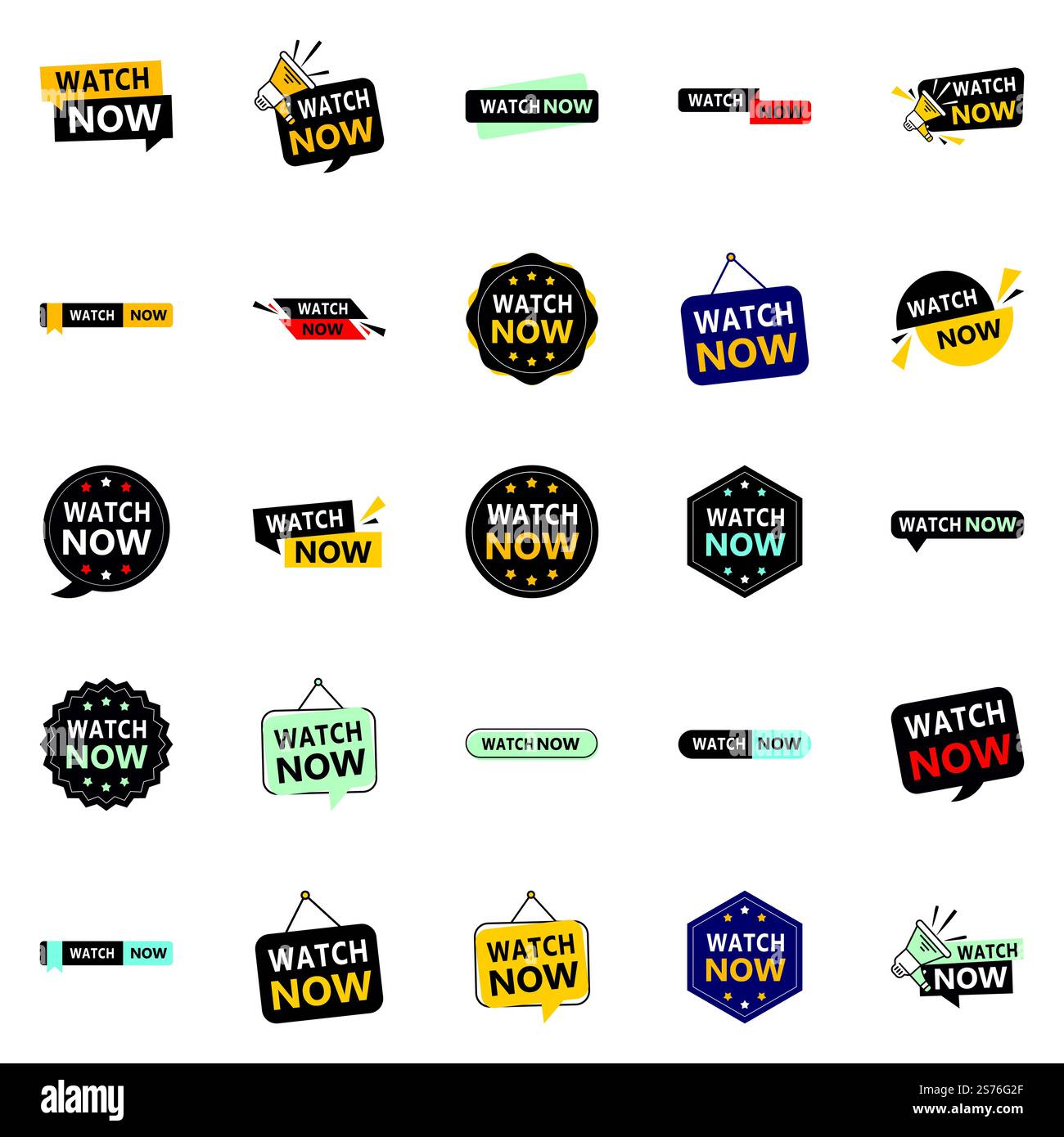 25 Professional Watch Now Banners to Take Your Business to the Next Level Stock Vector Image ...