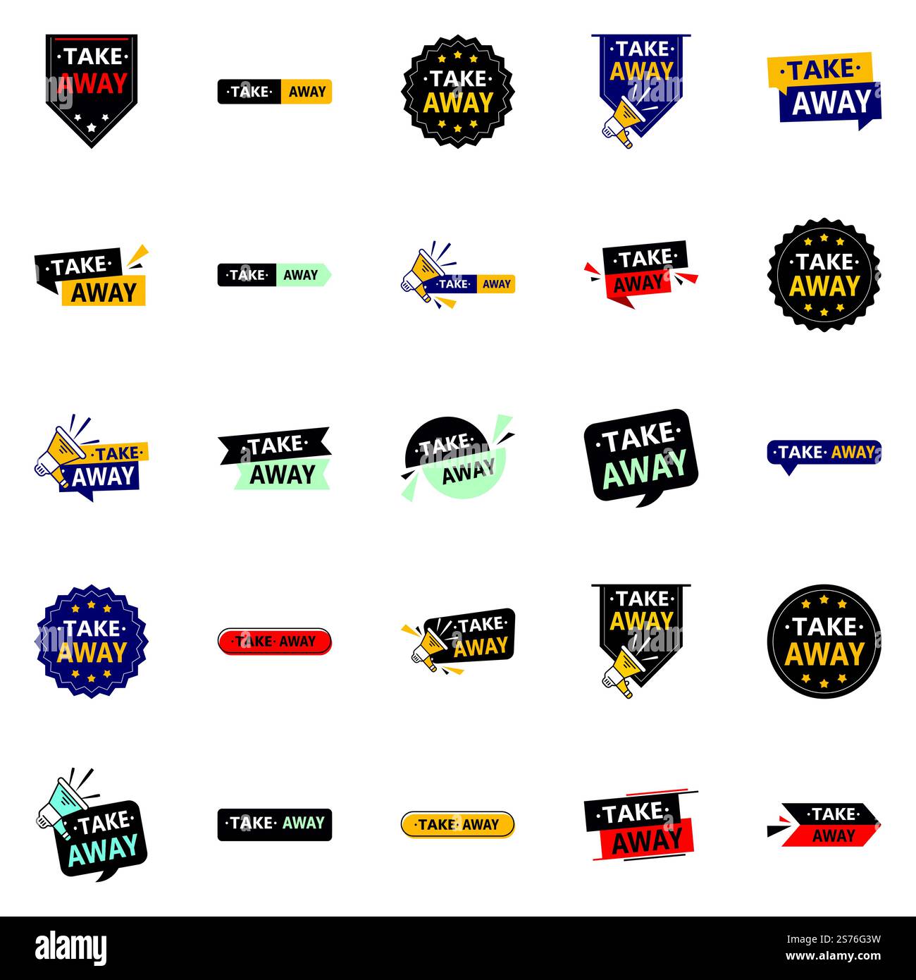 The Take Away Pack 25 Unique Vector Designs for food Outlets and ...