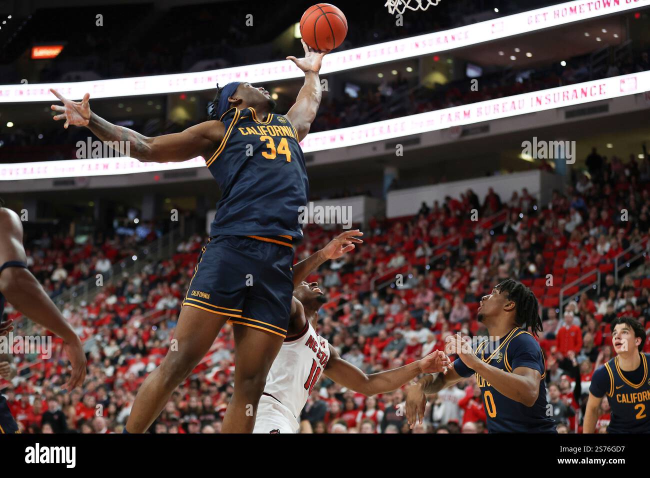 RALEIGH, NC - JANUARY 18: California Golden Bears forward Lee Dort (34 ...
