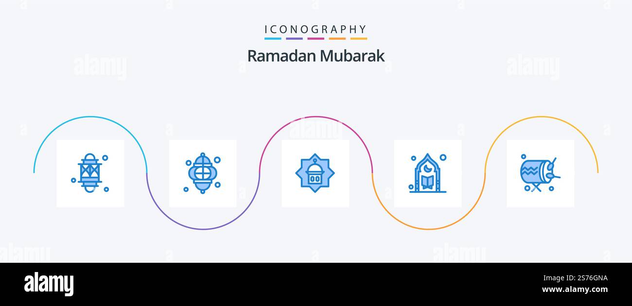 Ramadan Blue 5 Icon Pack Including instrument. drum. islam. moon ...