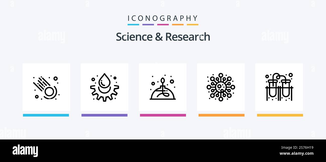 Science Line 5 Icon Pack Including laurel. education. laboratory. time. stop. Creative Icons ...