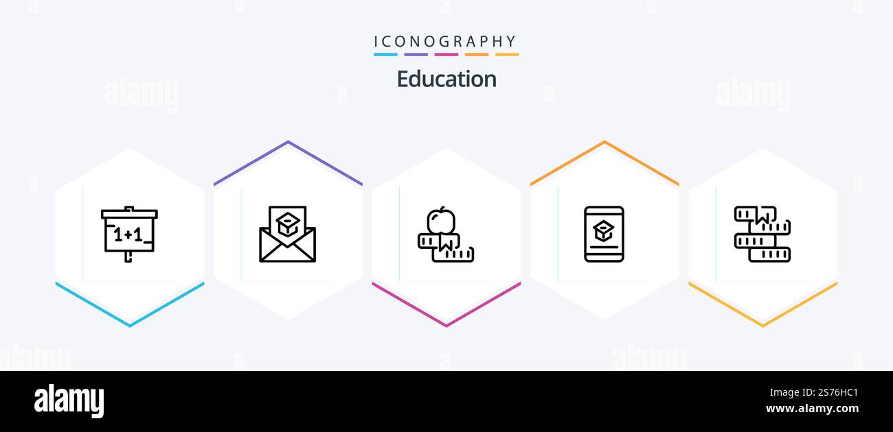 Education 25 Line icon pack including education. book. invite. university. school Stock Vector ...