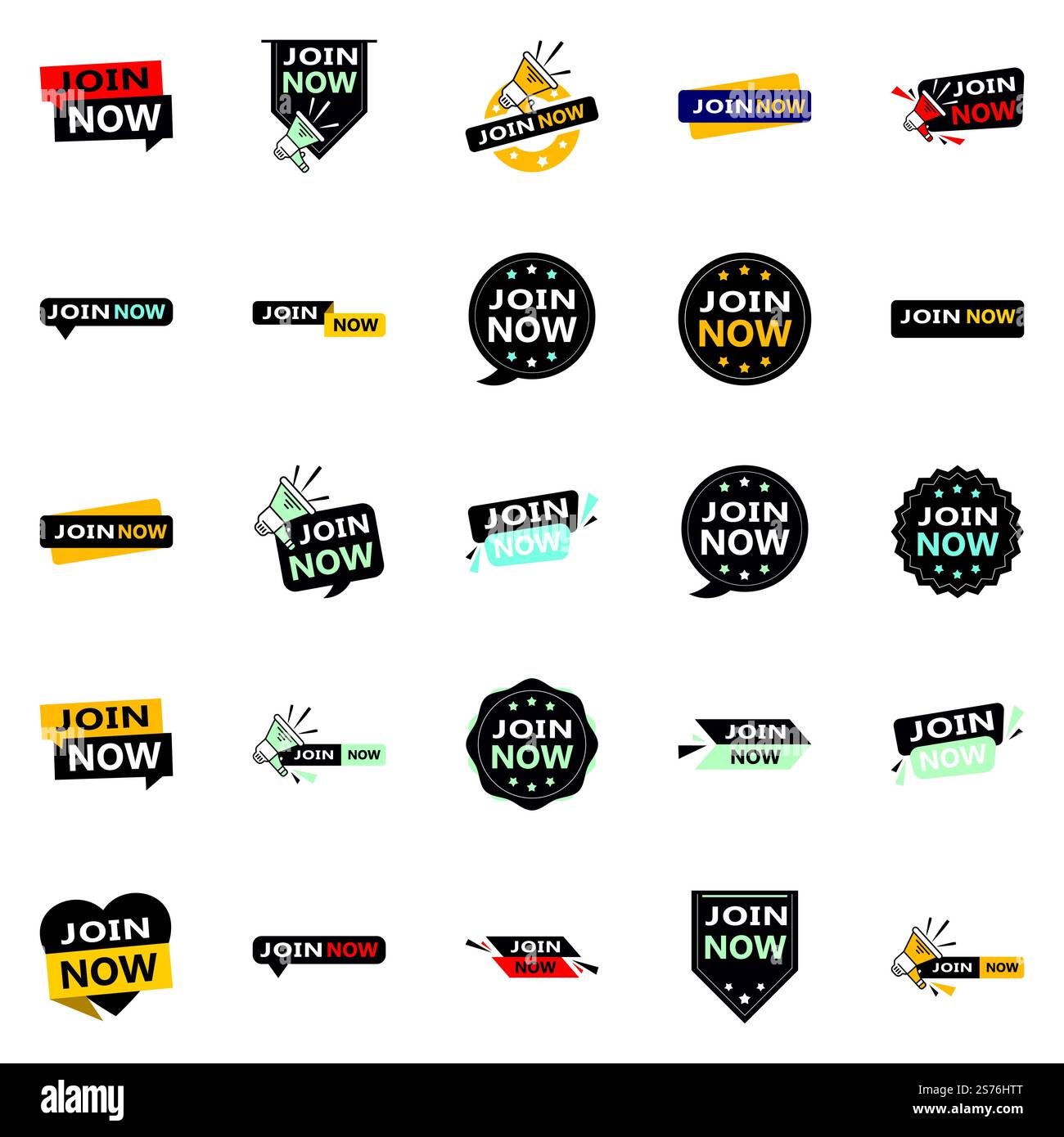 Join Now 25 Unique Typographic Designs for a personalized joining message Stock Vector Image ...