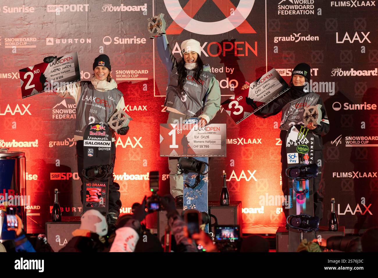 Laax, Switzerland. 18th Jan, 2025. 18/01/2025, Laax, Crap Sogn Gion ...