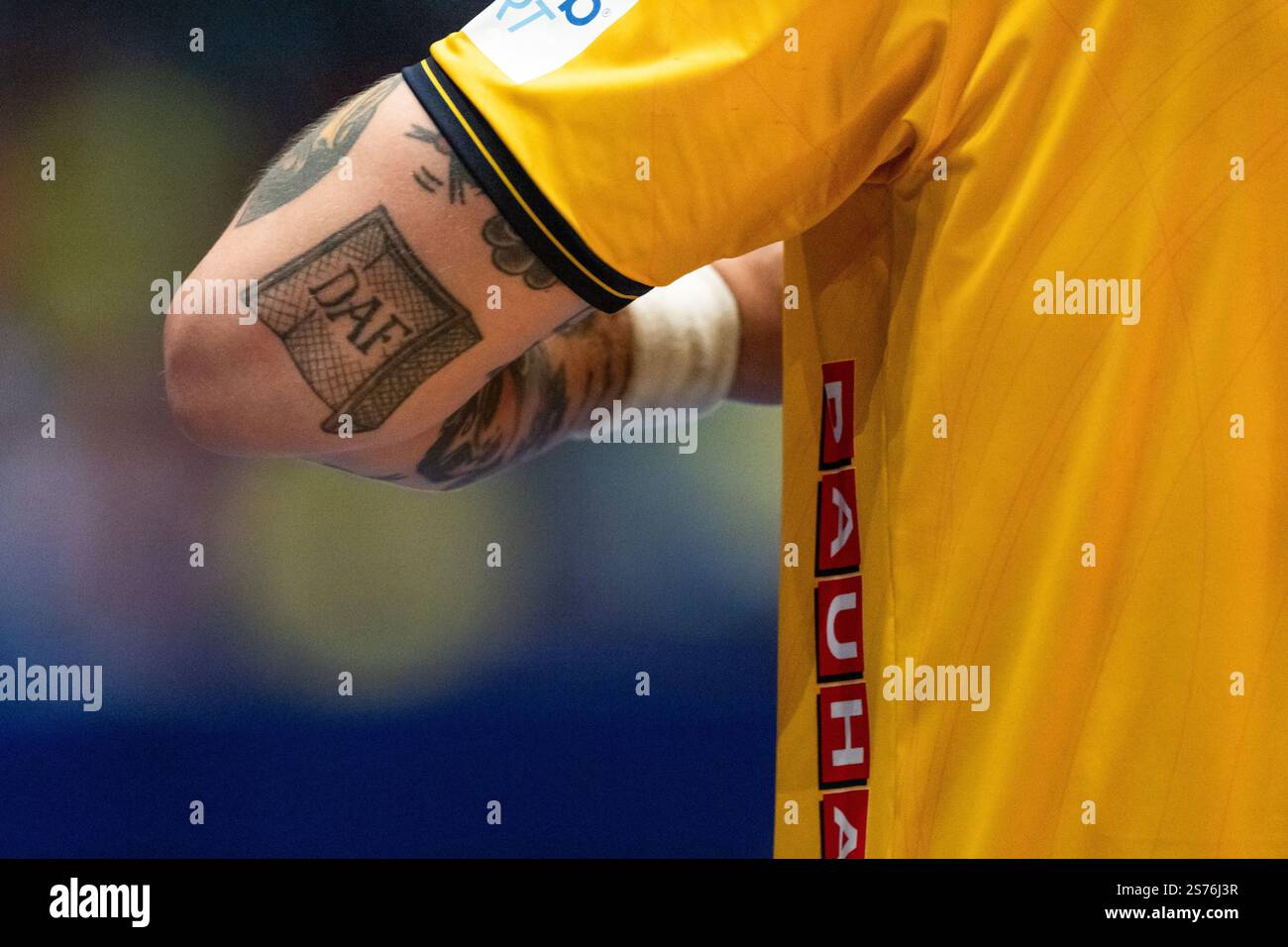 A tattoo on the arm of Andreas Nilsson of, Sweden. , . during the 2025 ...