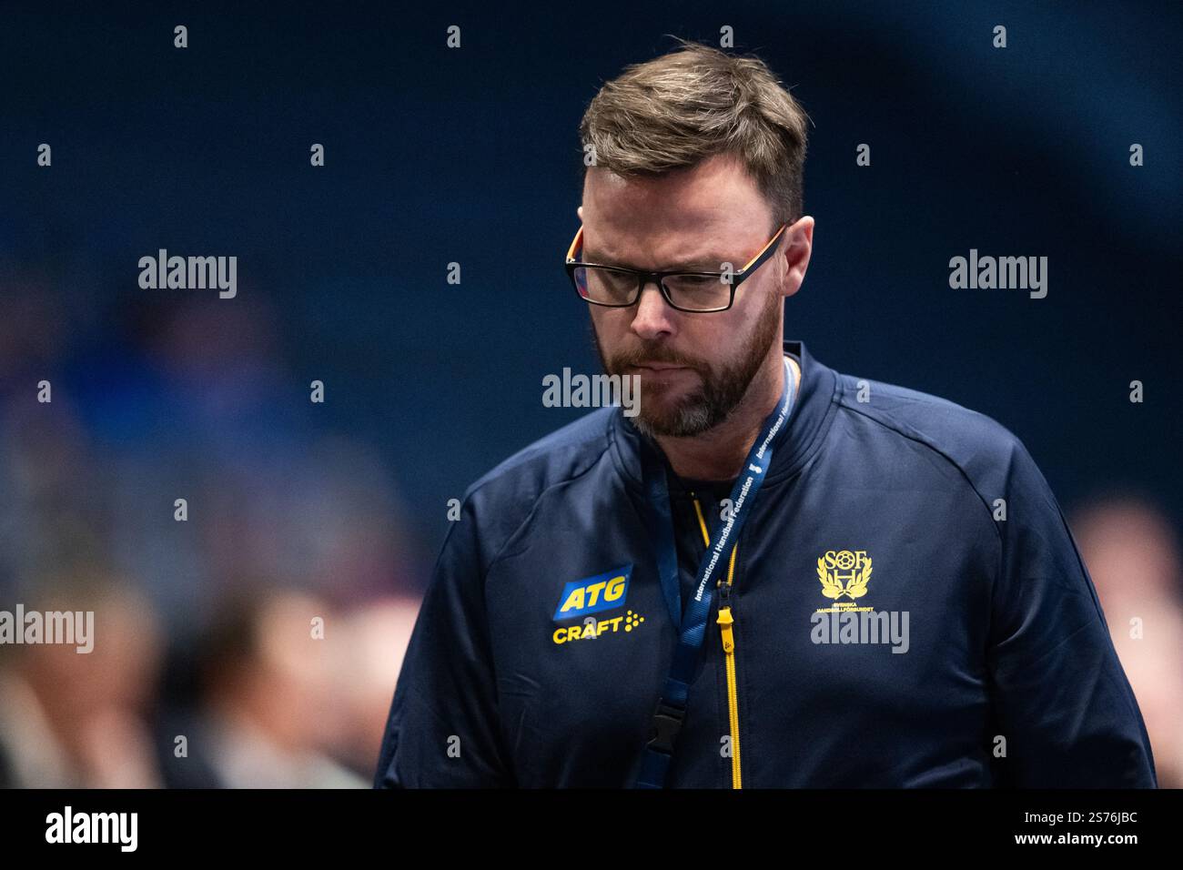 250118 Goalkeeper coach Daniel Larsson of Sweden during the 2025 IHF ...