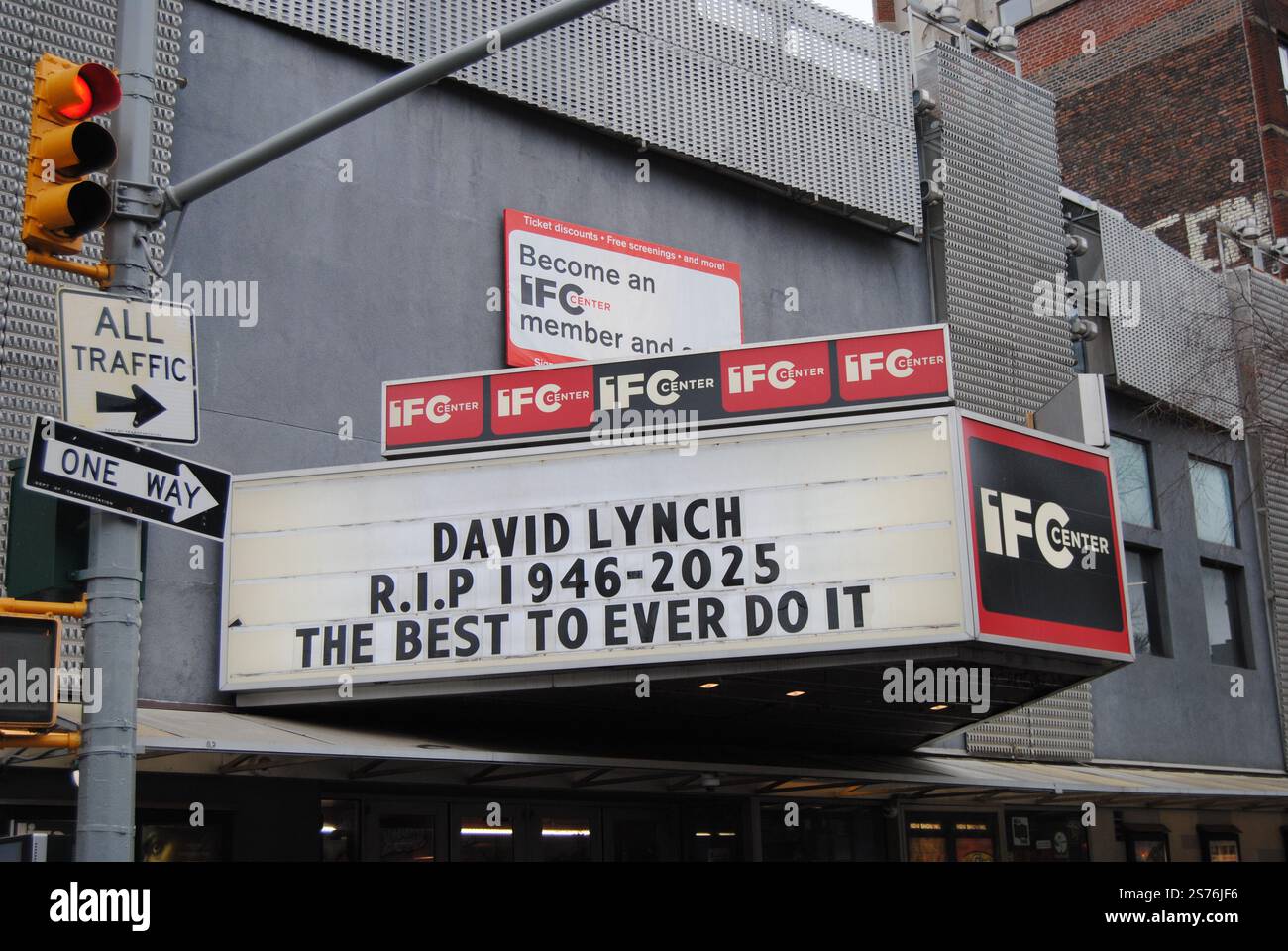 New York City, New York, USA - January 18 2025: Marquee of the IFC ...