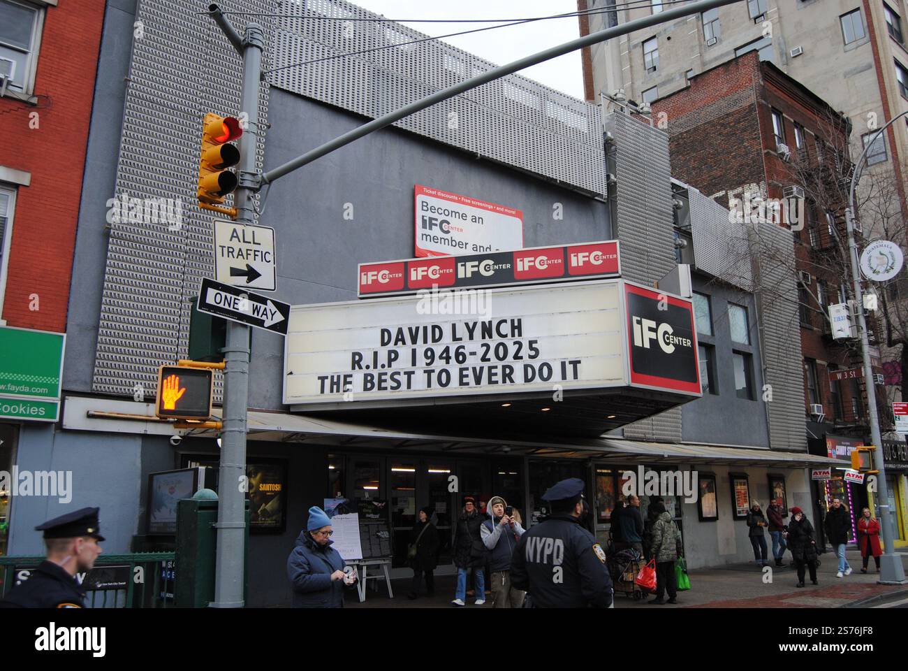 New York City, New York, USA - January 18 2025: Marquee of the IFC ...