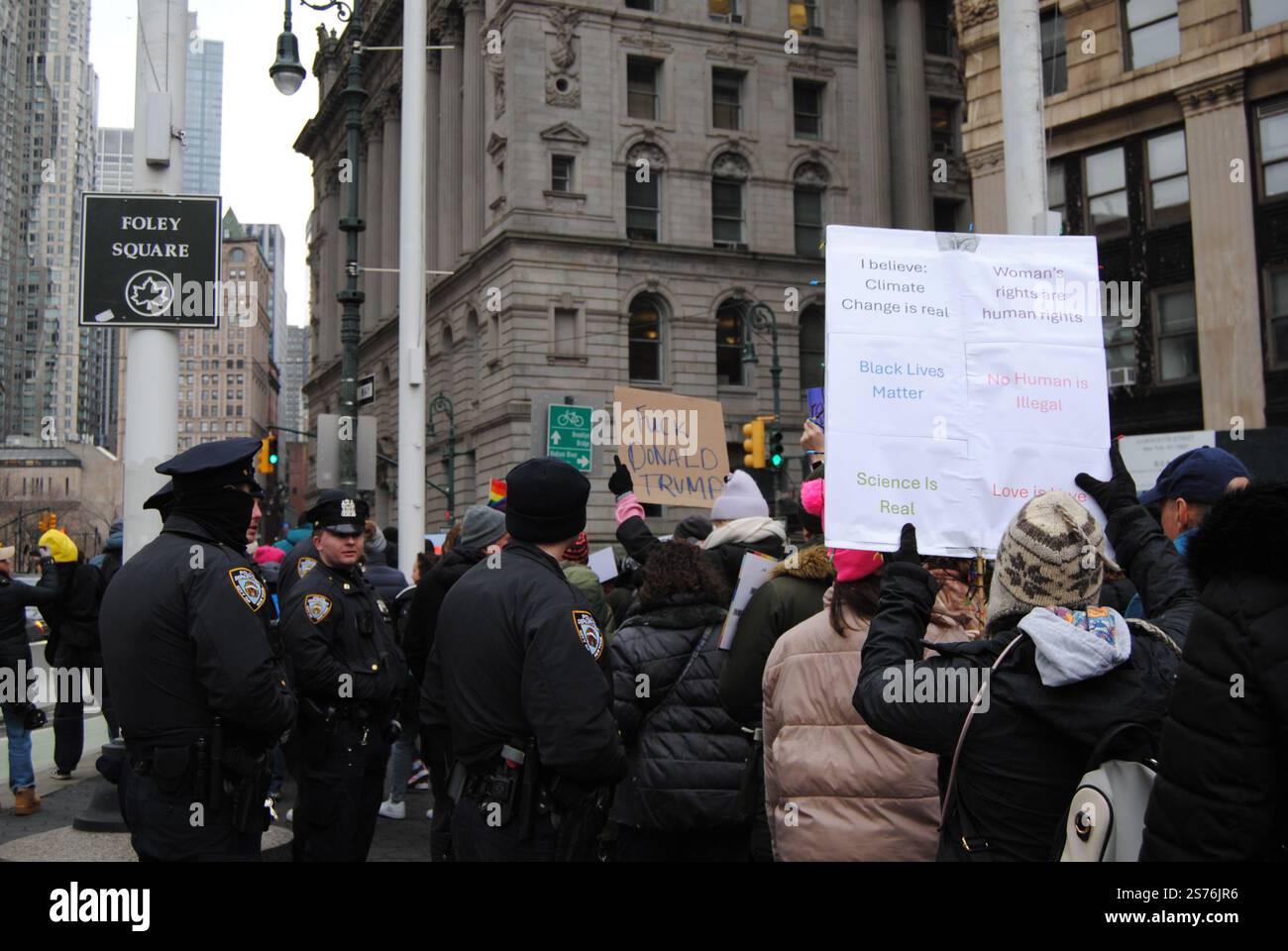 New York City, New York, USA - January 18 2025: The People's March ...