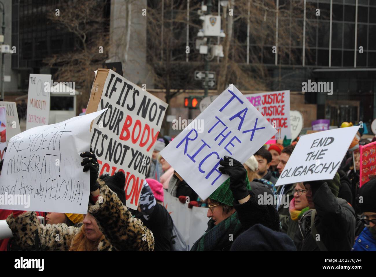 New York City, New York, USA - January 18 2025: The People's March ...