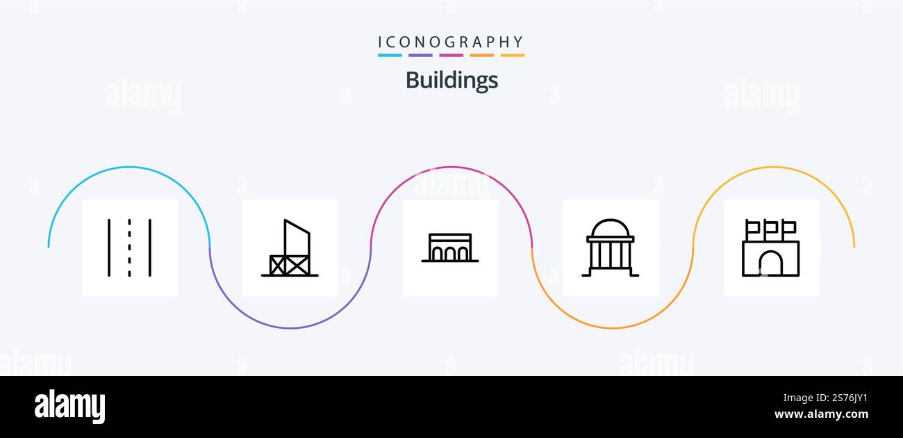 Buildings Line 5 Icon Pack Including building. architecture. rescue ...