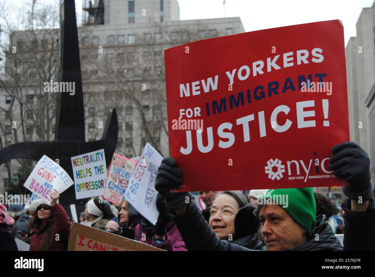 New York City, New York, USA - January 18 2025: The People's March ...
