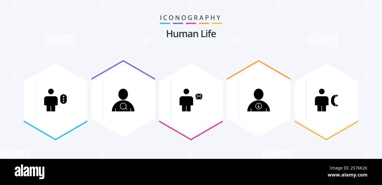 Human 25 Glyph icon pack including body. user. avatar. next. letter ...