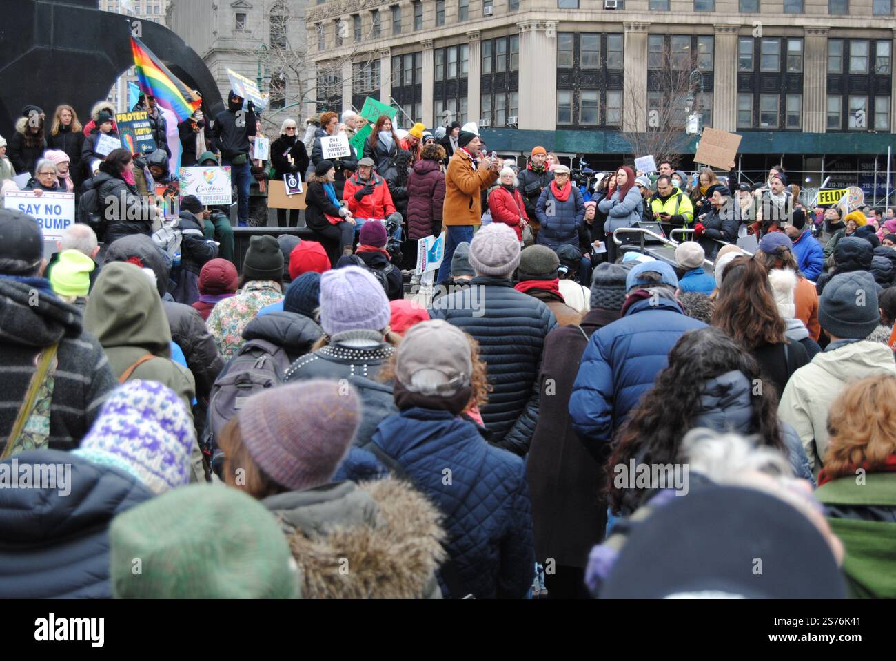 New York City, New York, USA - January 18 2025: The People's March ...
