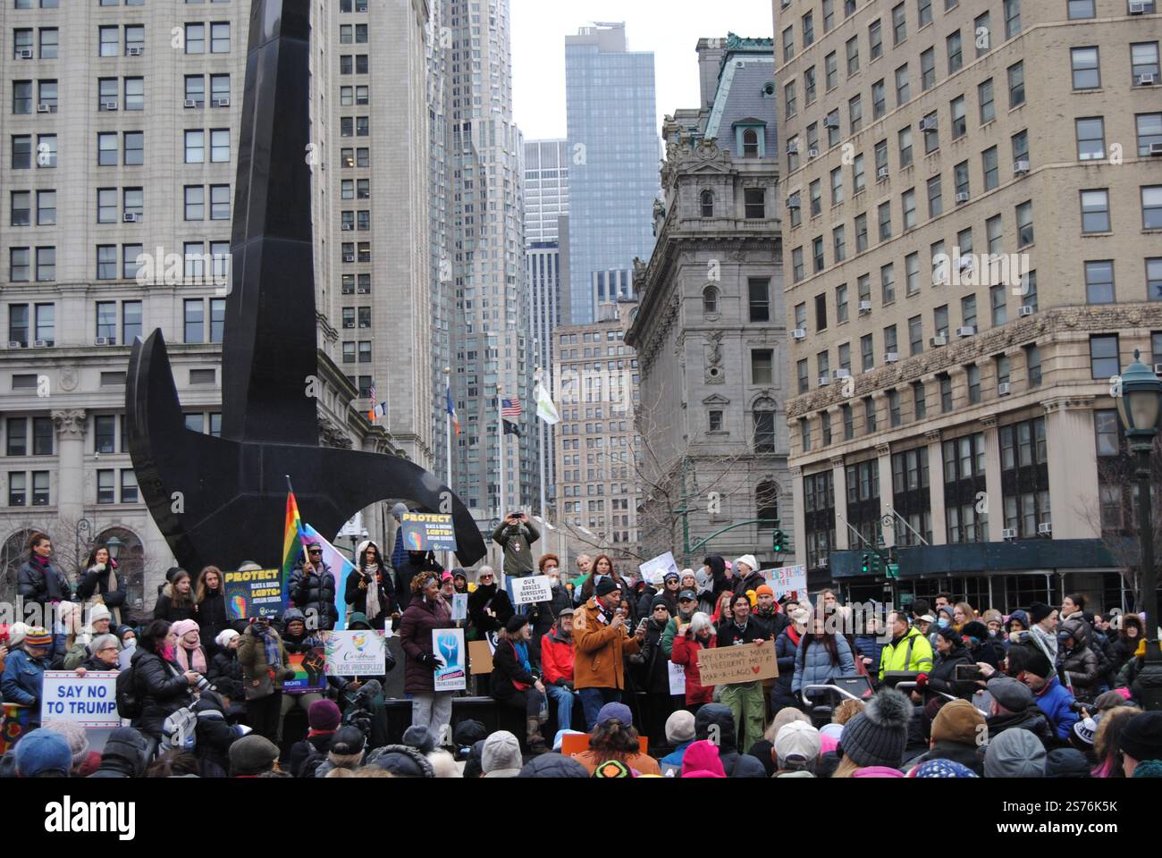 New York City, New York, USA - January 18 2025: The People's March ...