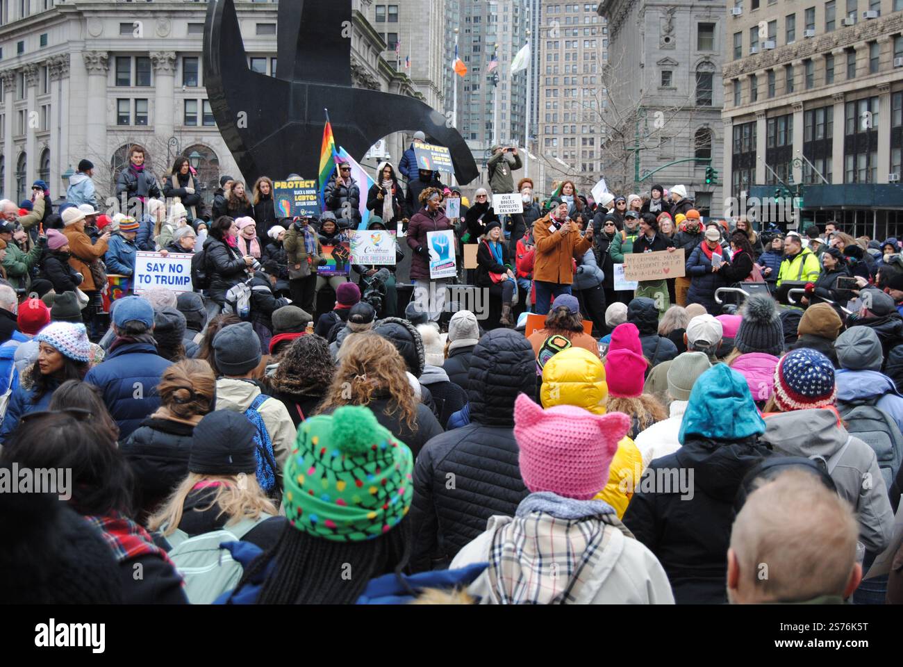 New York City, New York, USA - January 18 2025: The People's March ...