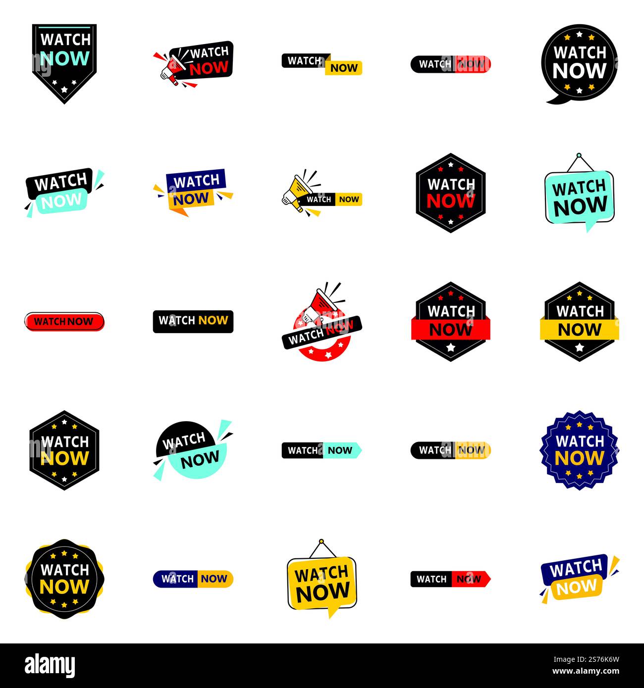 25 Impressive Watch Now Banners to Help You Stand Out Stock Vector ...