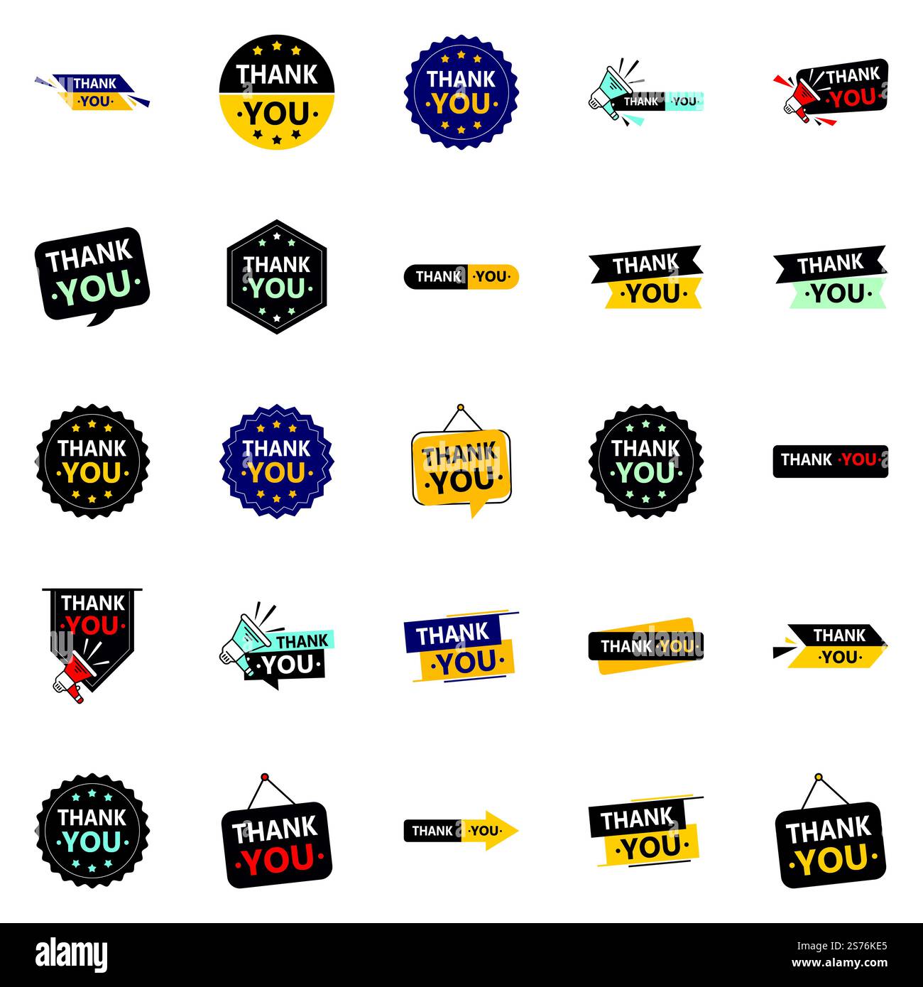 25 Versatile Vector Designs to Thank Your Audience Stock Vector Image ...