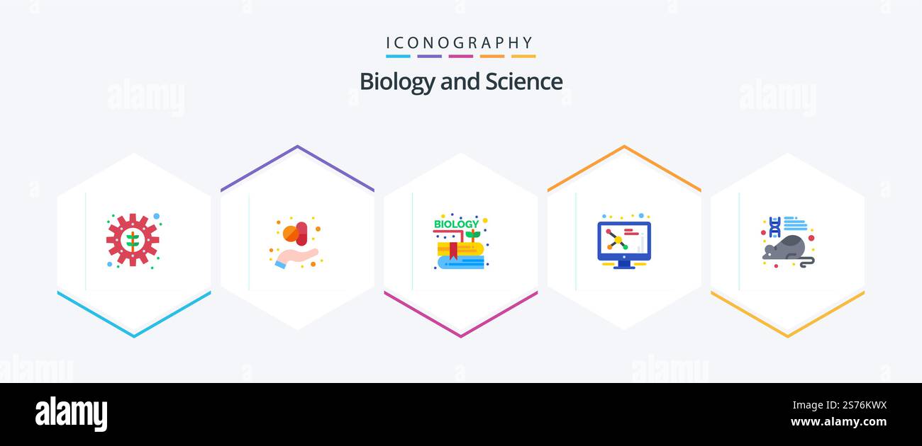 Biology 25 Flat icon pack including laboratory. molecule. book. screen ...