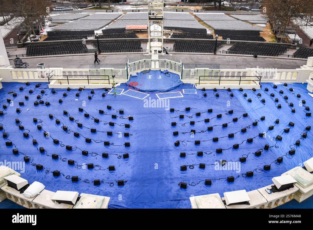 Washington, United States. 18th Jan, 2025. Preparations have stopped at ...