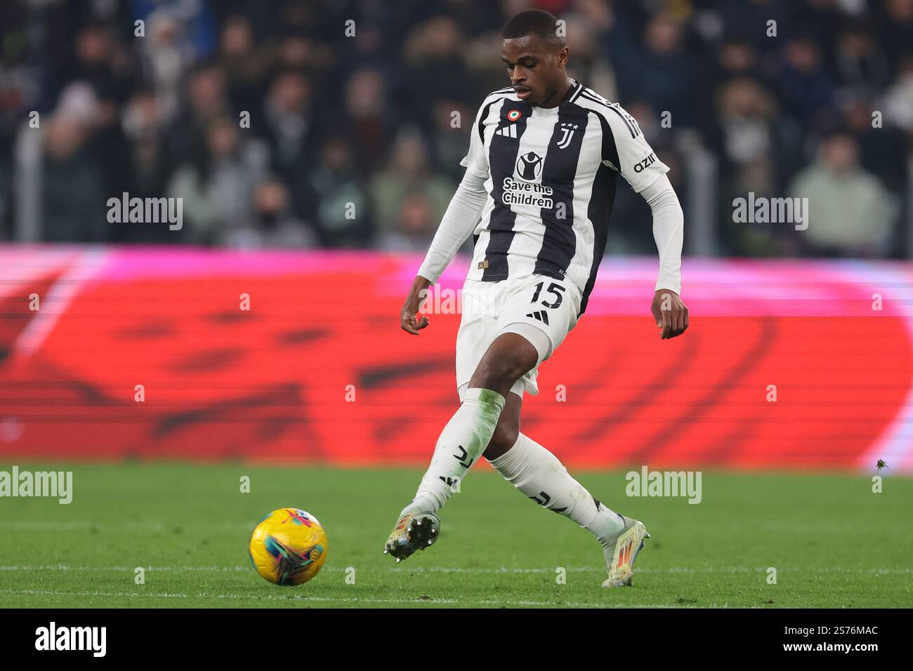 Turin, Italy. 18th Jan, 2025. Pierre Kalulu of Juventus during the ...
