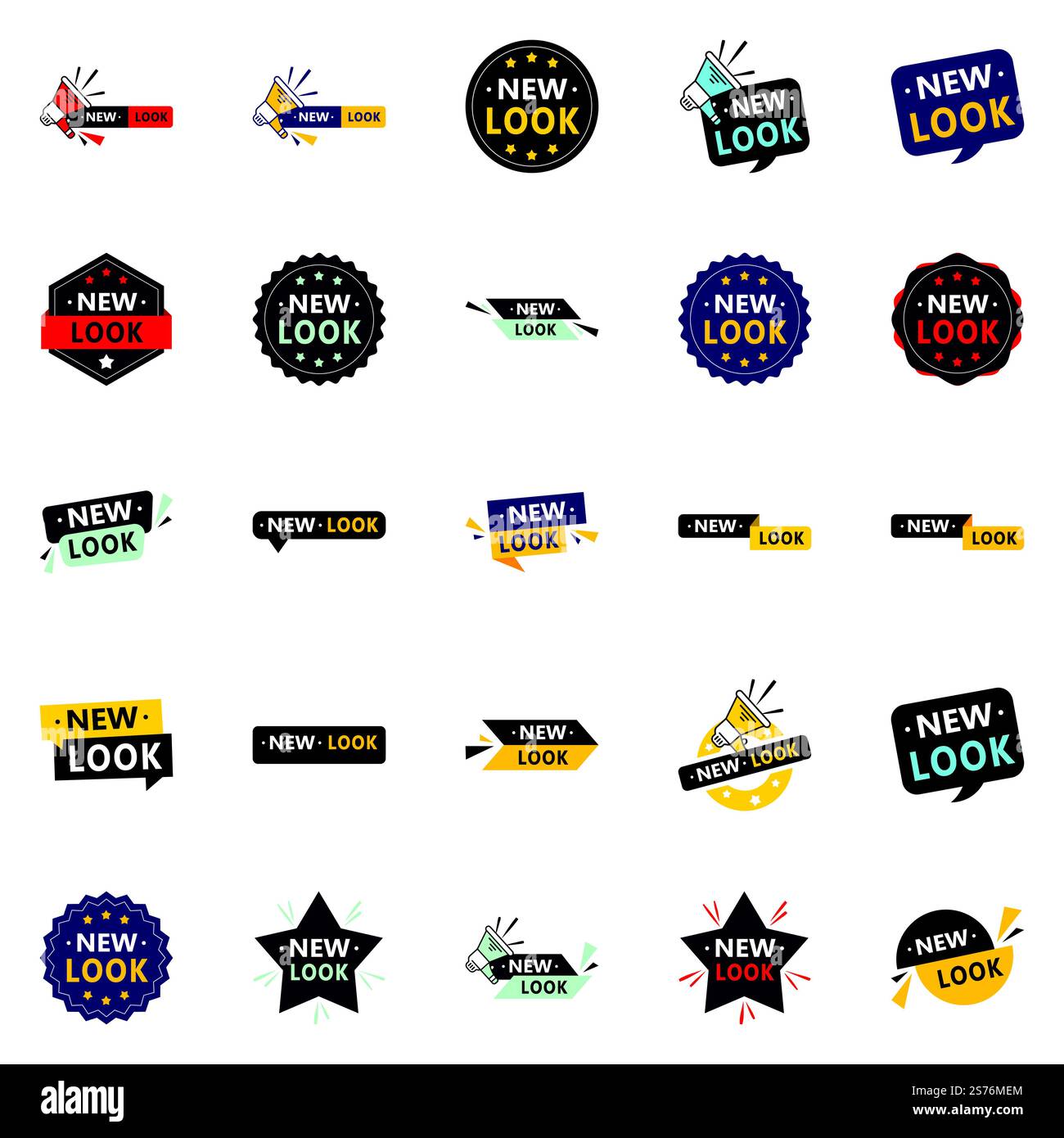 New Look 25 fresh vector designs for a new brand direction Stock Vector ...
