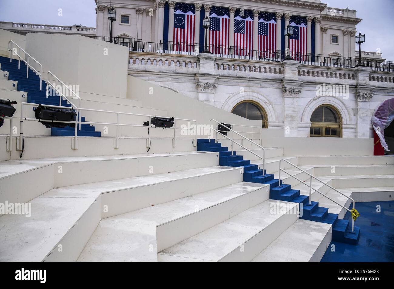 Washington, United States. 18th Jan, 2025. Preparations have stopped at ...