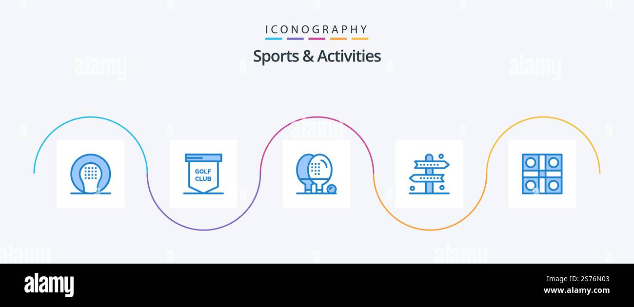 Sports and Activities Blue 5 Icon Pack Including directions. activities ...