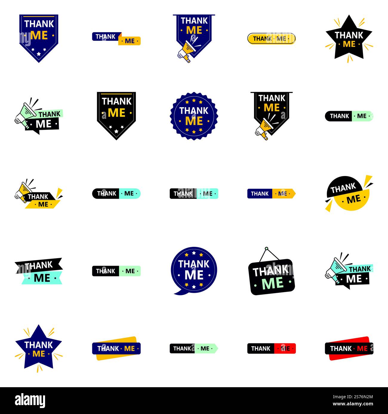 25 Creative Thank Me Banners to Show Your Appreciation Stock Vector ...