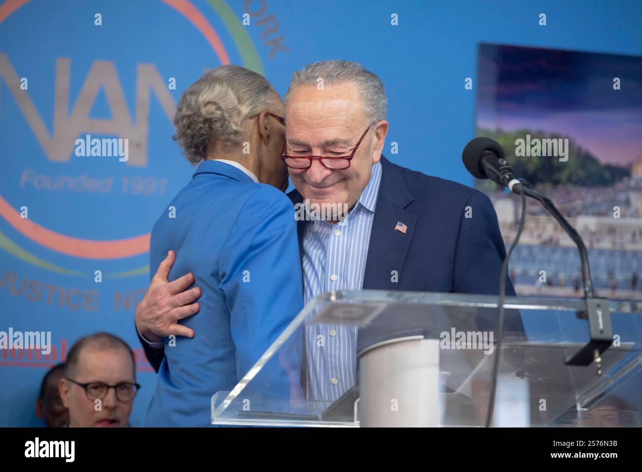 New York, United States. 18th Jan, 2025. Rev. Al Sharpton greets U.S ...
