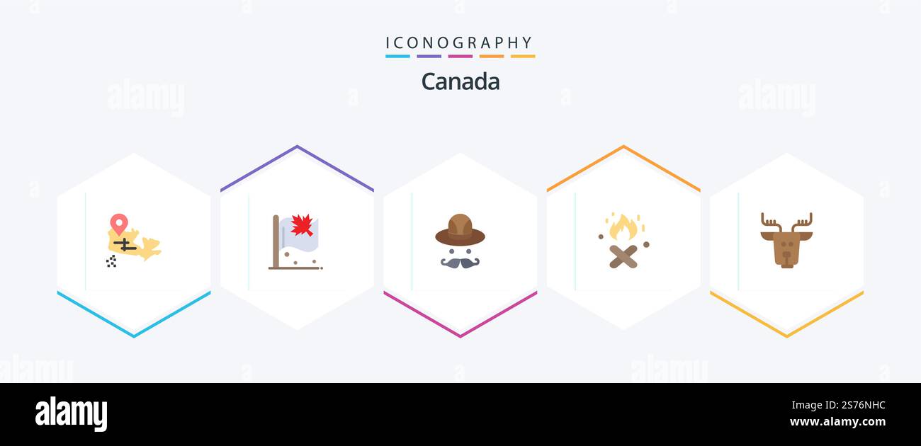 Canada 25 Flat icon pack including . canada. hat. arctic. canada Stock ...