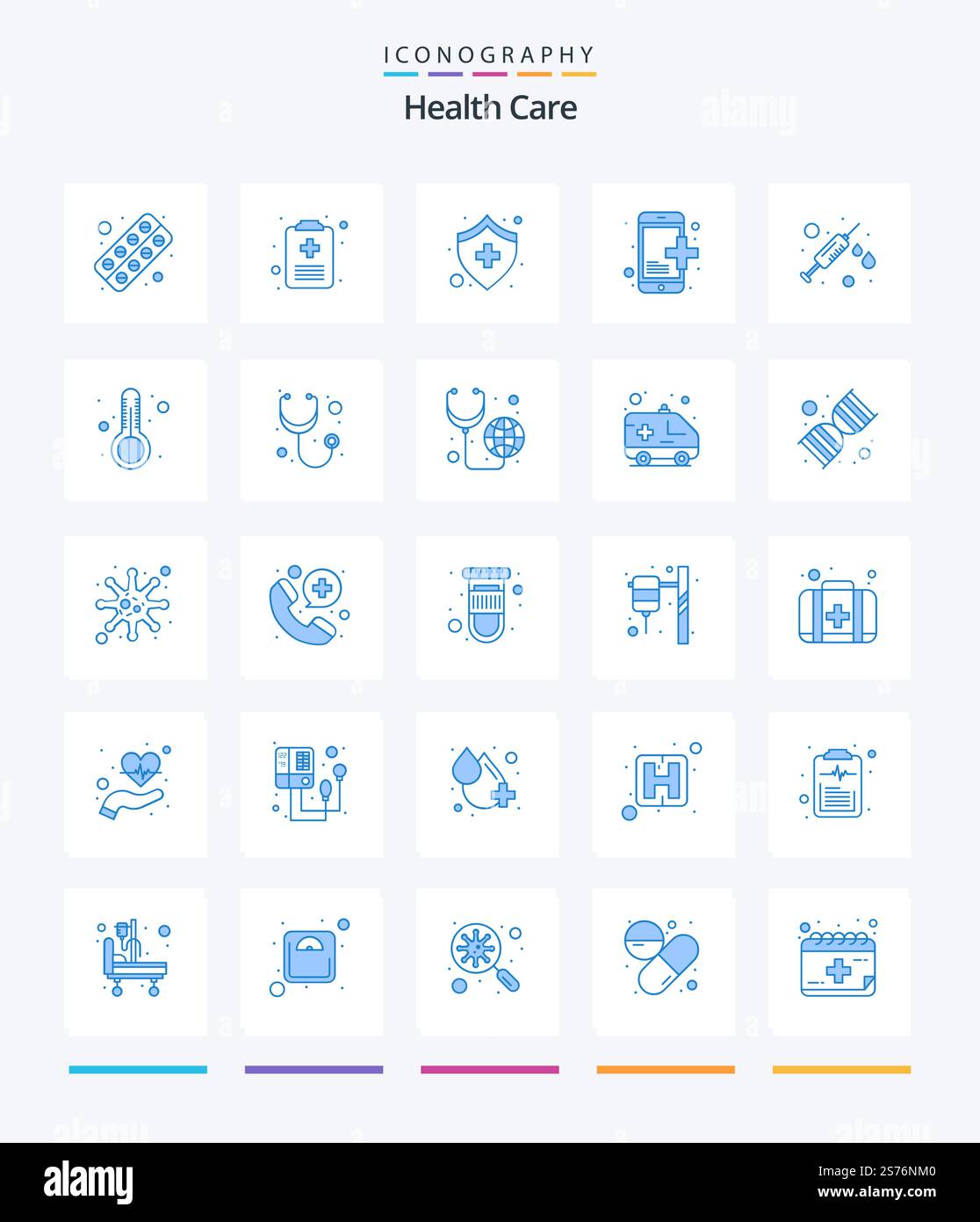 Creative Health Care 25 Blue icon pack Such As syring. medical. medical ...