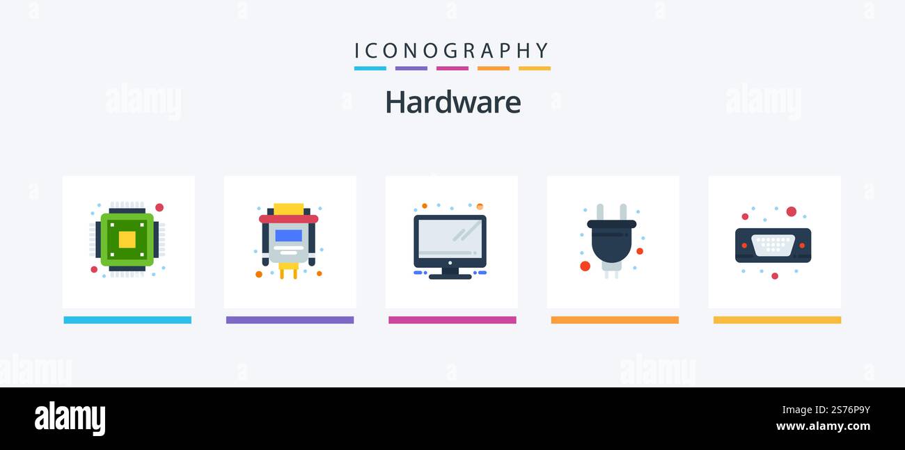Hardware Flat 5 Icon Pack Including . port. tv. input. hardware ...