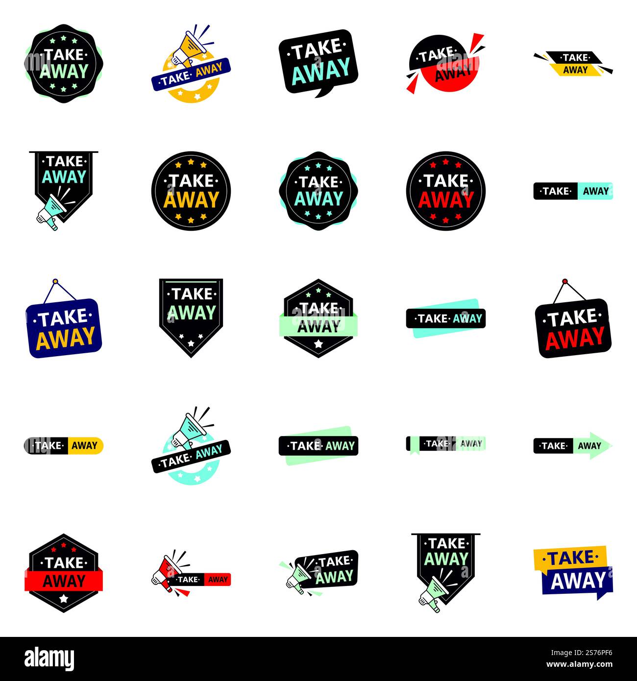 Take Away Bundle 25 Eye catching Vector designs for Food Outlets and ...