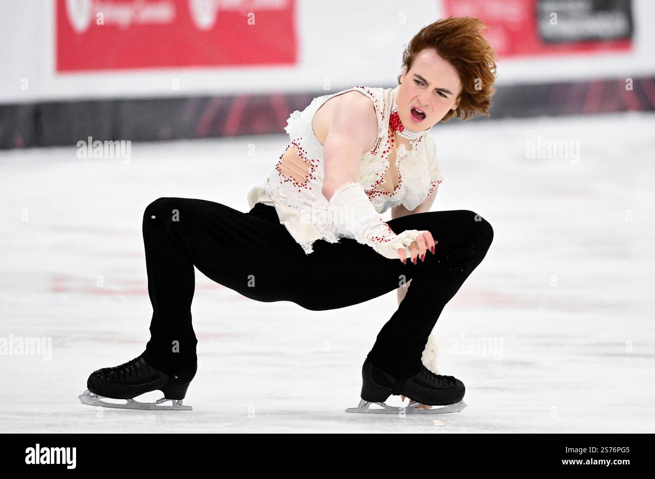 Laval, Canada. 18th Jan, 2025. Anthony Paradis performs his free skate ...