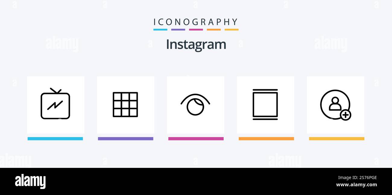 Instagram Line 5 Icon Pack Including . refresh. instagram. power ...