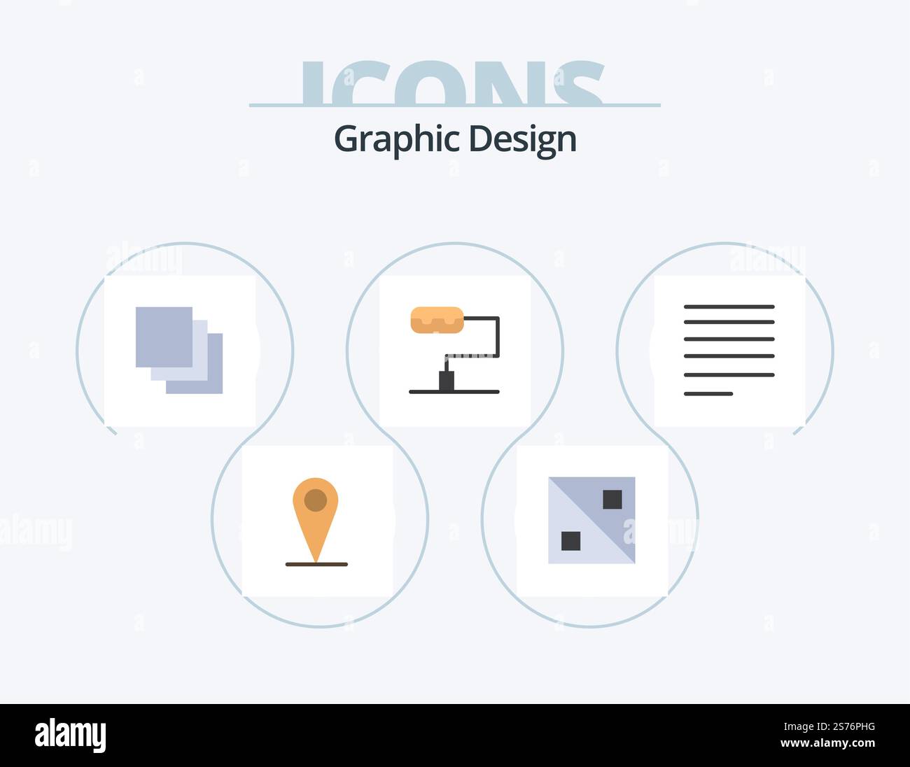 Paint roller icon text Stock Vector Images - Alamy