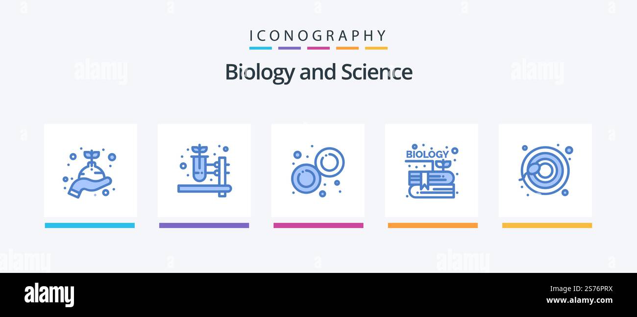 Biology Blue 5 Icon Pack Including sperm. cells. lab. knowledge ...