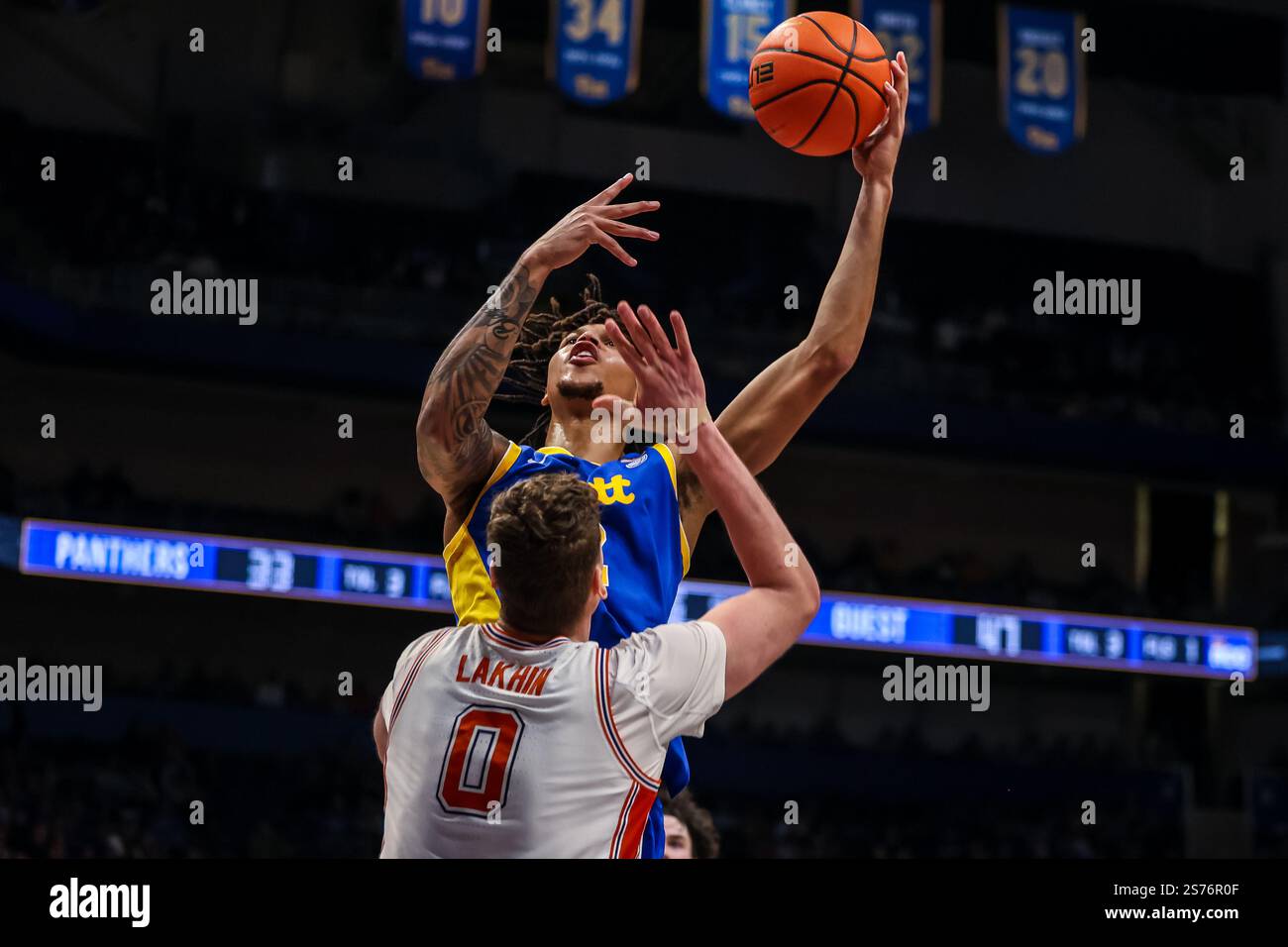Pittsburgh, Pennsylvania, USA. 18th Jan, 2025. Pitt Panthers forward ...