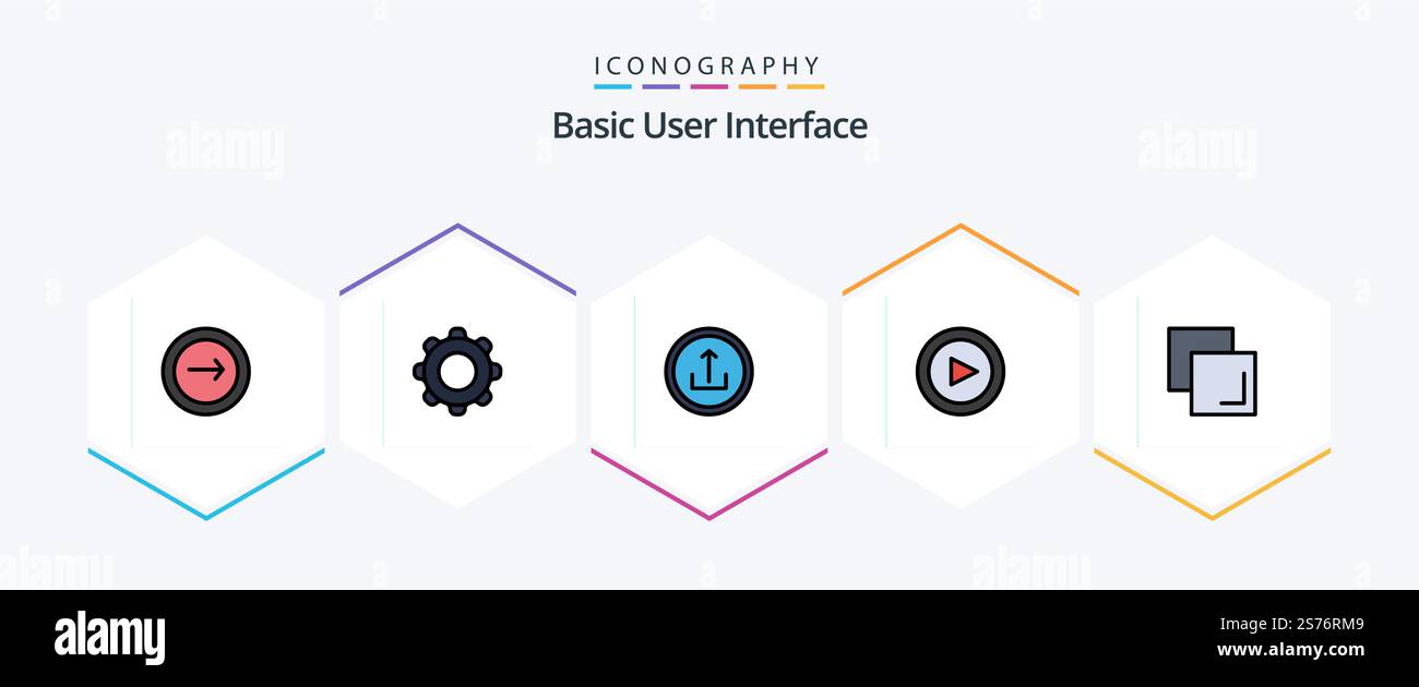 Basic 25 FilledLine icon pack including . set Stock Vector Image & Art - Alamy