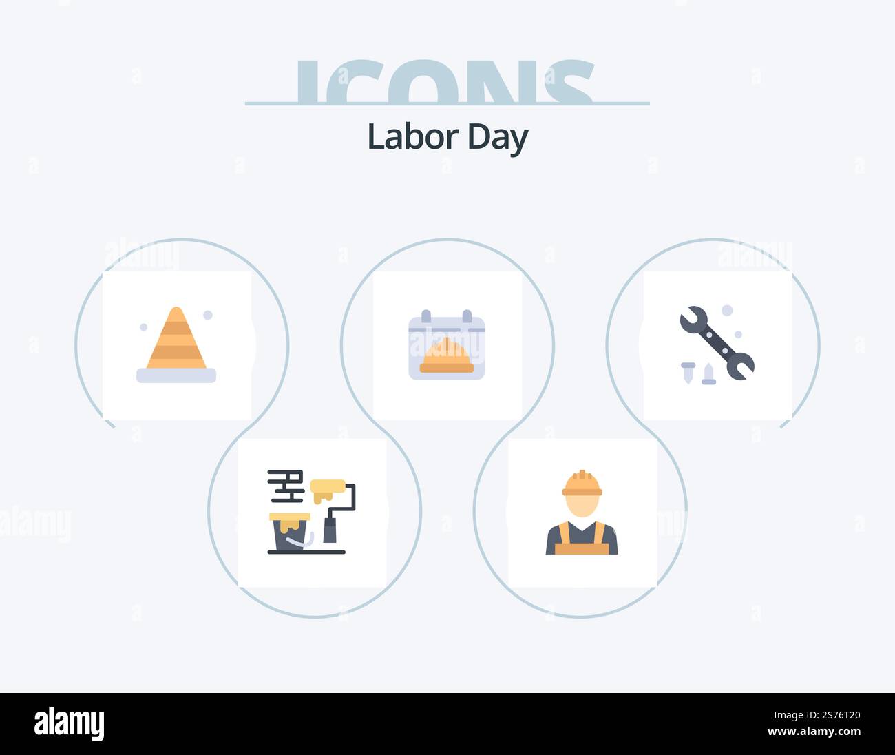 Labor day flat icon hi-res stock photography and images - Alamy