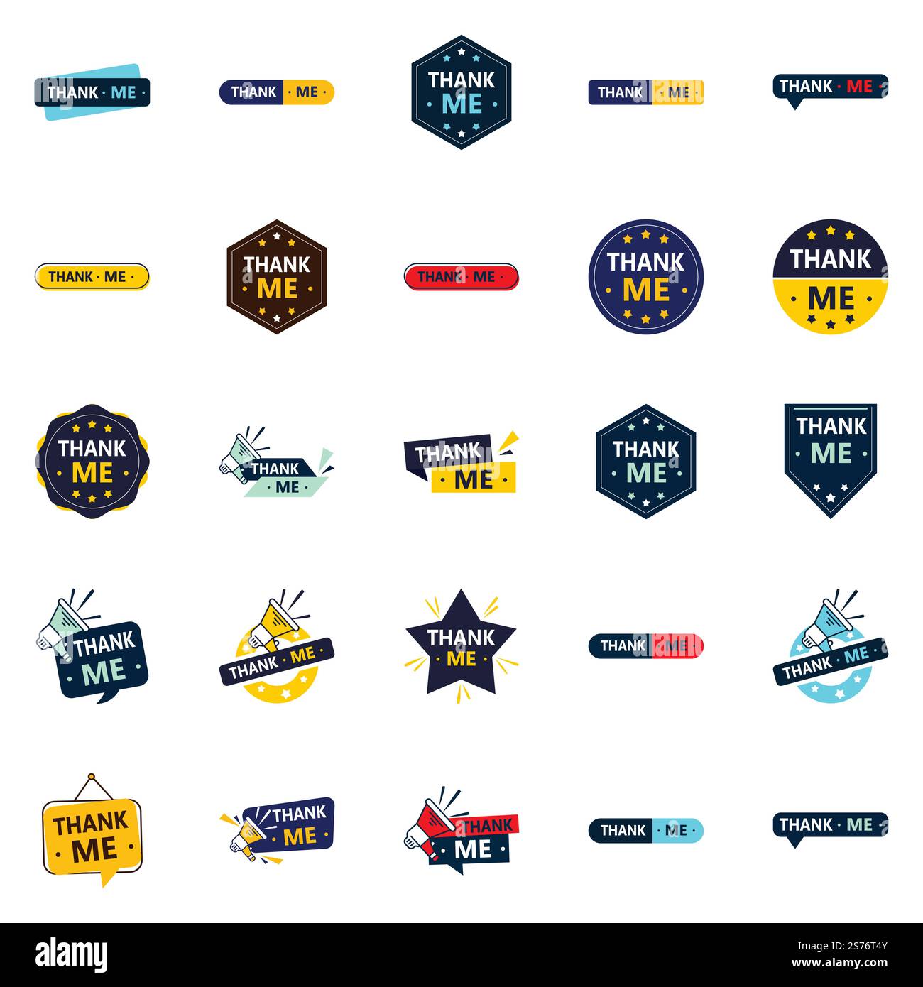 25 Creative Thank Me Banners to Show Your Appreciation Stock Vector Image & Art - Alamy