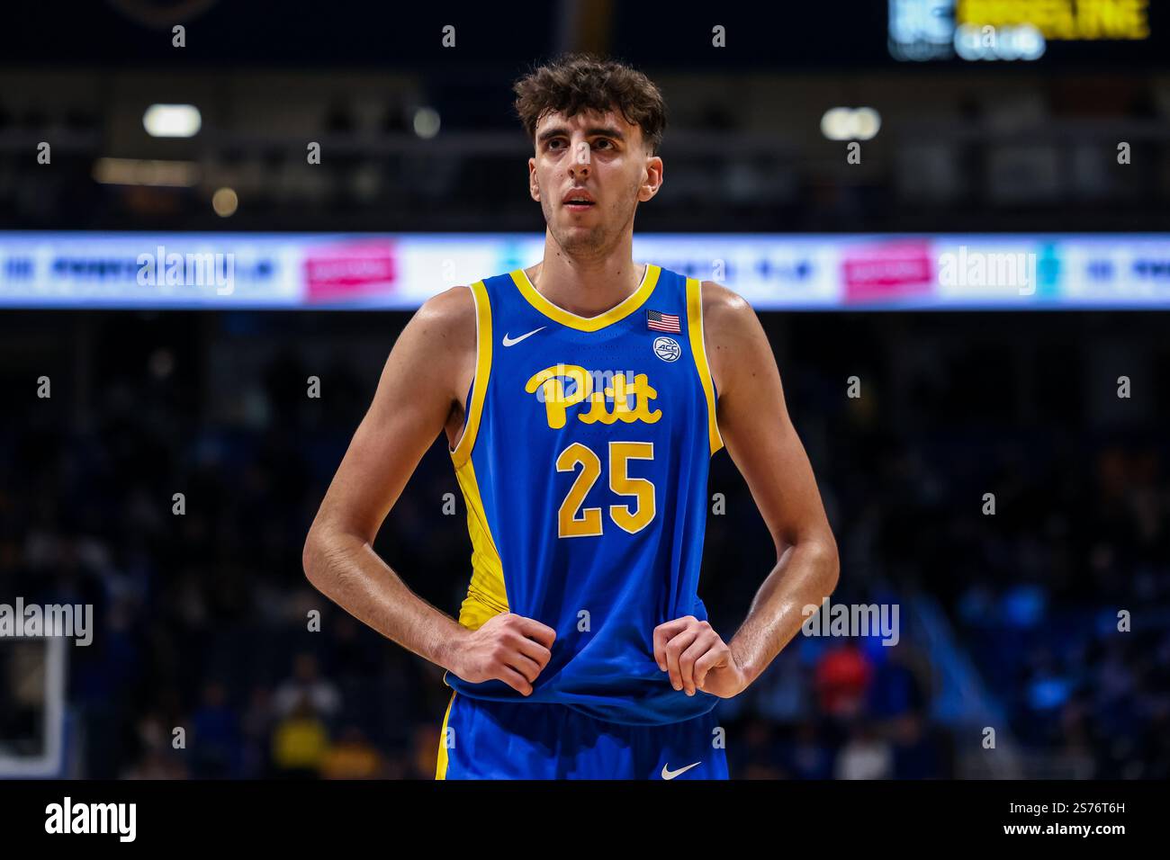 Pittsburgh, Pennsylvania, USA. 18th Jan, 2025. Pitt Panthers forward ...