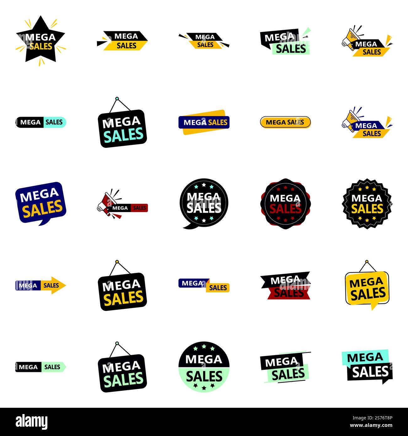 Mega Sale 25 Stunning Vector Banners for Your Next Promotion Stock Vector Image & Art - Alamy