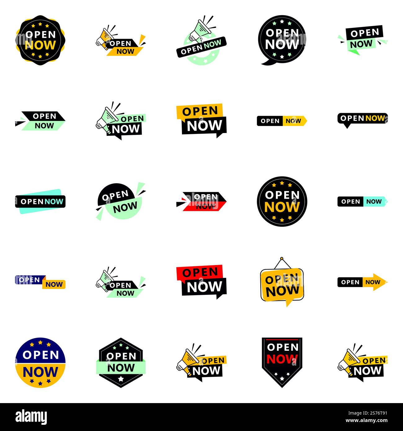 25 Customizable Open Now Banners for Your Business Stock Vector Image ...