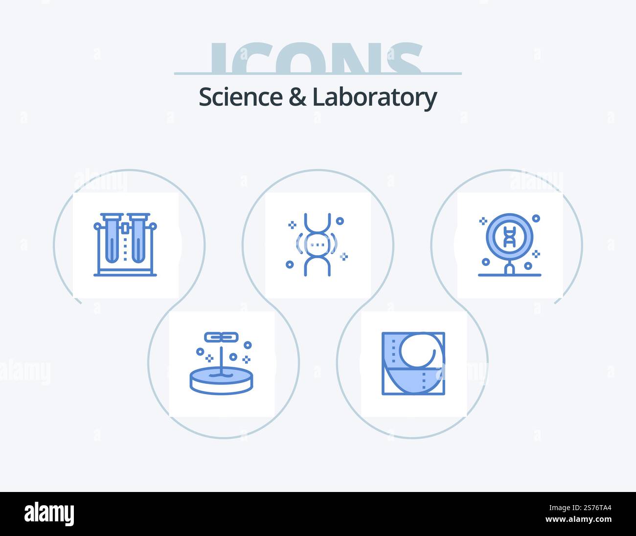 Science Blue Icon Pack 5 Icon Design. biology. inheritance. chemistry ...