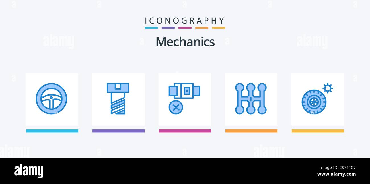Mechanics Blue 5 Icon Pack Including . safety. wheel. summer. Creative ...