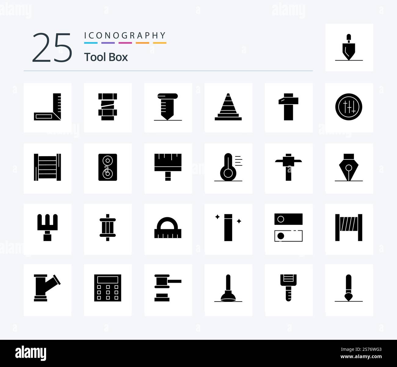 Tools 25 Solid Glyph icon pack including ladder. seo. signaling. preferences. tools Stock Vector ...