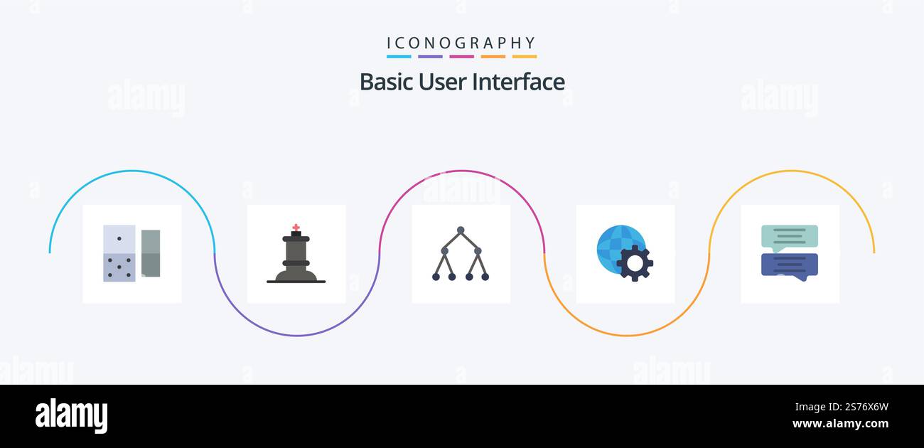 Basic Flat 5 Icon Pack Including . topology. message. bubble Stock Vector Image & Art - Alamy