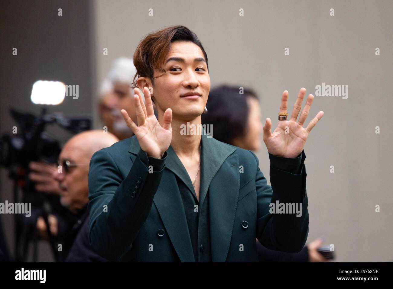 Iwamoto Hikaru arrives at the Dolce & Gabbana fashion show during the ...